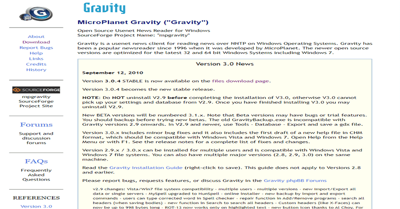 Micro Planet Gravity Newsreader Review - UsenetReviewz.com